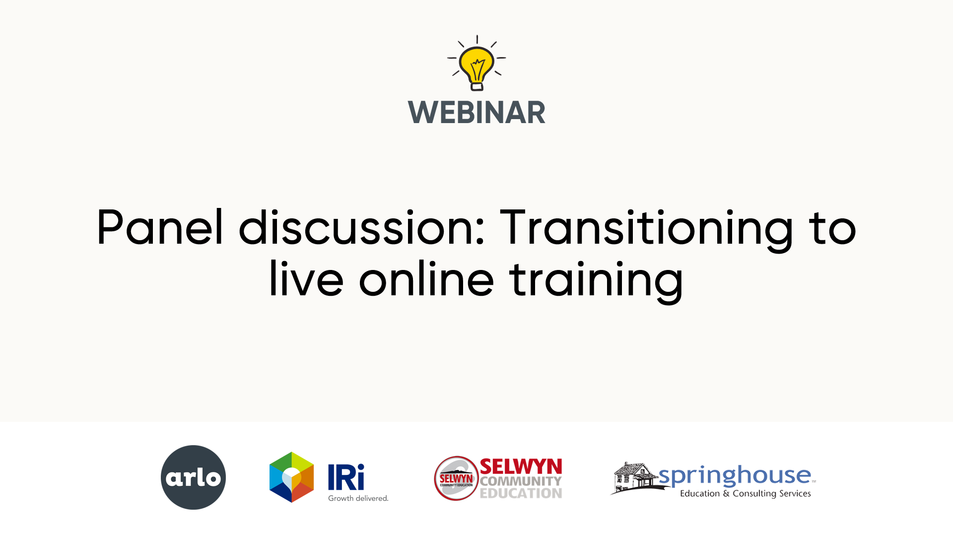 [Video] Panel discussion: Transitioning to live online training