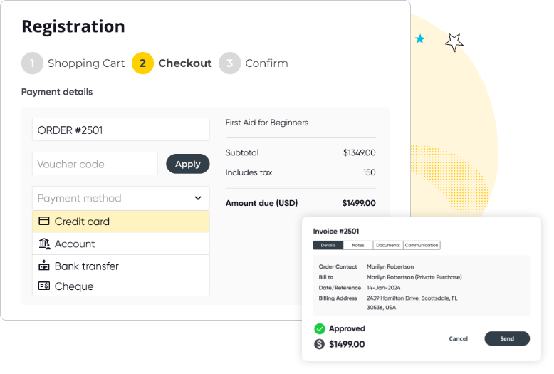 Course Registration & Payments | Arlo Training Software